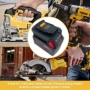 MIL18DL Battery Adapter for Milwaukee to for Dewalt Tool, TEPULAS Adaptor Converter for Milwaukee M18 18V Li-ion Batteries to for Dewalt 20V Power Tools (No Battery)