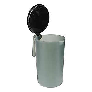 Cabilock 2500ML Plastic Pitcher Iced Tea Pitcher with Lid and Handle Hot Cold Water Carafe Water Pitcher Jug for Juices Beverage Camping Picnics (Black)