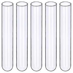 FunChem Glass Test Tubes, Pack of 100 Sturdy Round Bottom Clear Test Lab Tubes, 12 mm O.D. X 75 mm Length, 12 O.D. x 75 mm Length (YQ-TestTube-ALL)