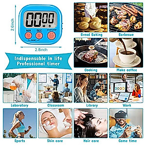 Time Timer Digital Timer (4-Pack) - Magnetic Timer with Cute Star Blink, Timer For Kids with Mute Button, Countdown Timer for Cooking Gym Study