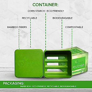 BAMBOEARTH Natural Eco-Friendly in-Shower Storage Container - Soap Dish Holder for Shampoo Conditioner & Body Bars Made of Bamboo - Extends Bar Life Plastic Free Zero Waste & Vegan (Green)