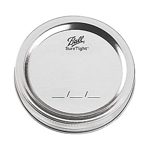 Regular Mouth, 12 Lids with Bands per Pack - (2 Pack) - Ball Regular Mouth Lids and Bands - Canning Lids and Bands Regular Mouth For Ball, and Kerr Mason Jars + M.E.M Rubber Jar Opener Included