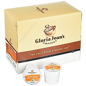 Gloria Jean's Coffees Butter Toffee for Keurig Brewers 24 K-Cups (Pack of 2) - 48 K-Cups Total