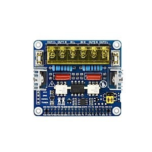 Waveshare Dual Channels Bidirectional Triac HAT for Raspberry Pi Integrated MCU with Commands Control UART / I2C