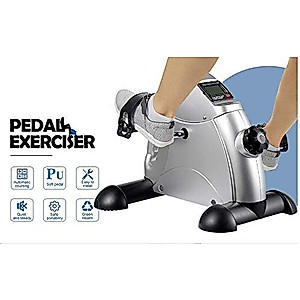 HomGarden Pedal Exerciser Bike Pedals w/LED Screen Display for Legs and Arms Exerciser,Portable Mini Cycle Bike Under Desk Floor Foot Pedal Small Recumbent Equipment Machine