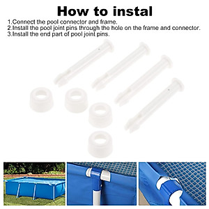 36Pcs Plastic Pool Joint Pins & Pool Seals Compatible with Intex 13'-24' Above Ground Round Metal Frame Pools and Intex Rectangular Metal Frame Pools Replacement Parts(2.36 Inch)