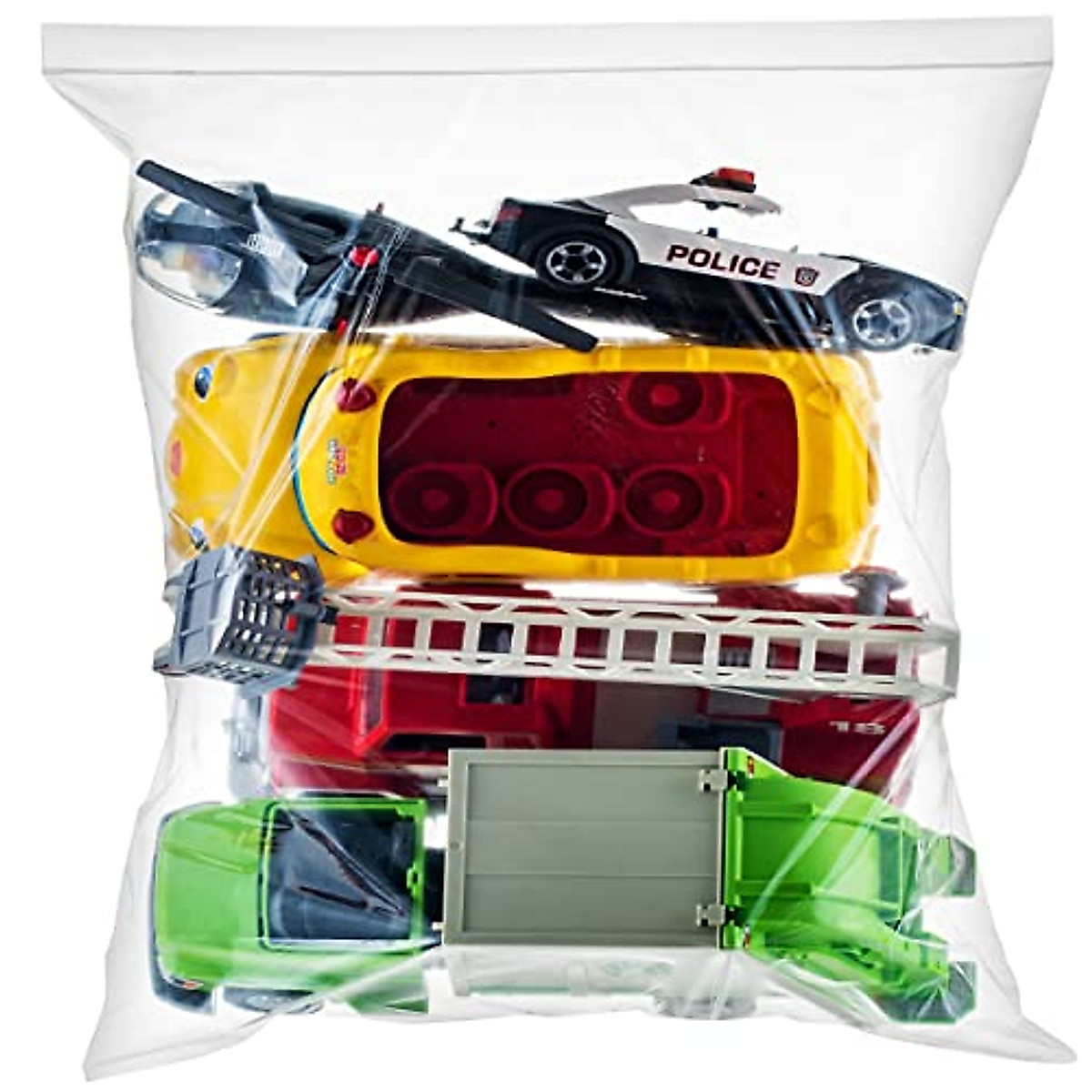 [Pack of 50] Extra Large Bags, Clear Plastic 5 Gallon Bags Reclosable Clear Plastic Zip Bags Resealable Strong Sturdy Food Safe For Organizing, Travel, Shipping, Packaging, Storage, Marinating, Brining Large Turkey Roasts, Meat, Fish, Moving, Organization