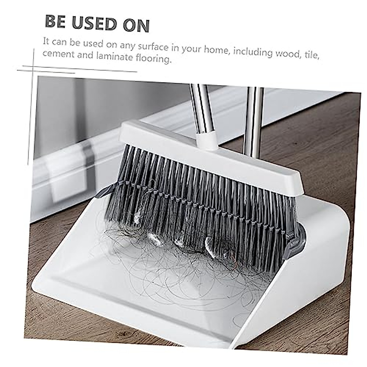 Outanaya 1 Set Hair Cleaning Broom Kitchen Brooms Indoor Broom Pet Poop Tray Broom Dustpan Kit Lobby Dust Pan Lobby Dustpan Lobby Broom Upright Sweep Broom Outdoor Dustpan Broom Kit Pp
