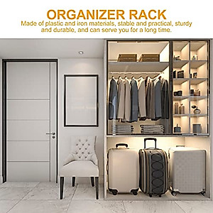 ULTECHNOVO Wall Mounted Coat Rack Retractable Closet Out Rod: Heavy Duty Wardrobe Clothes Hanger Rail Towel Pipe Clothes Rack for Closet Organizer Wall Mounted Shelves