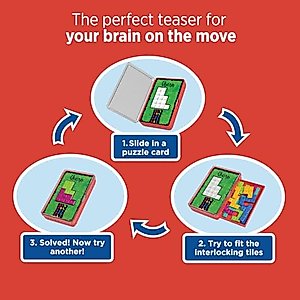 Ubongo The Brain Game to Go | Thames & Kosmos | Fast-Paced, Addictive, and Easy-to-Learn | Convenient Self Contained Carrying Case | Solo Geometric Puzzle Game | for Ages 8 and Up