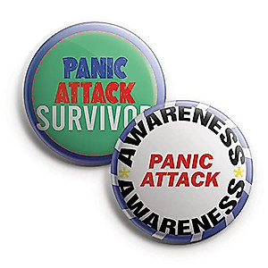 Panic Attacks Awareness Pinback Buttons (10 Pack) - Stocking Stuffers Premium Quality Gift Ideas for Children, Teens, & Adults - Corporate Giveaways & Party Favors