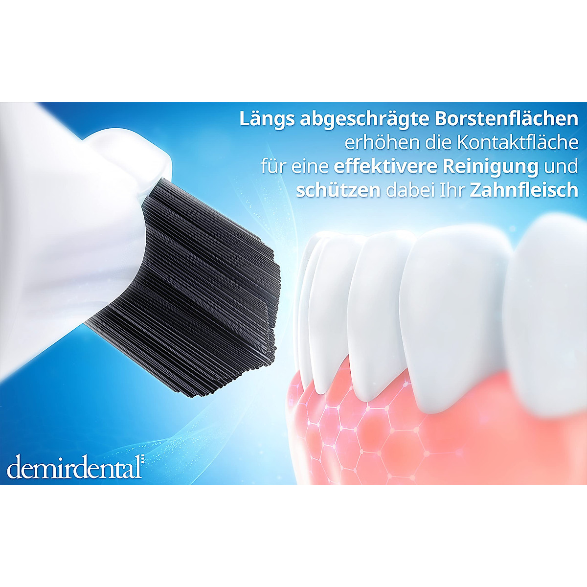 Toothbrush Heads Active Charcoal Hard Compatible with Philips Sonicare Toothbrush Heads - Replacement Heads for Natural Cleaning - Hard Brush Heads - White - HX9058-8 Pack