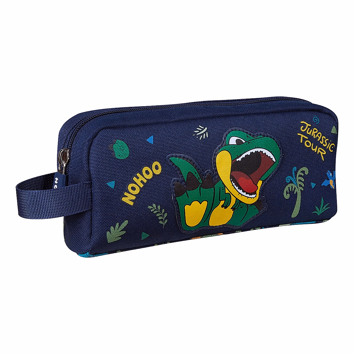 NOHOO Pencil case, funny Animal Print Pencil bag for kids, Large Lightweight Portable pencil pouch with Zipper for Girls Boy Students Teens Adults School office Travel Holder Box -Dinosaurs