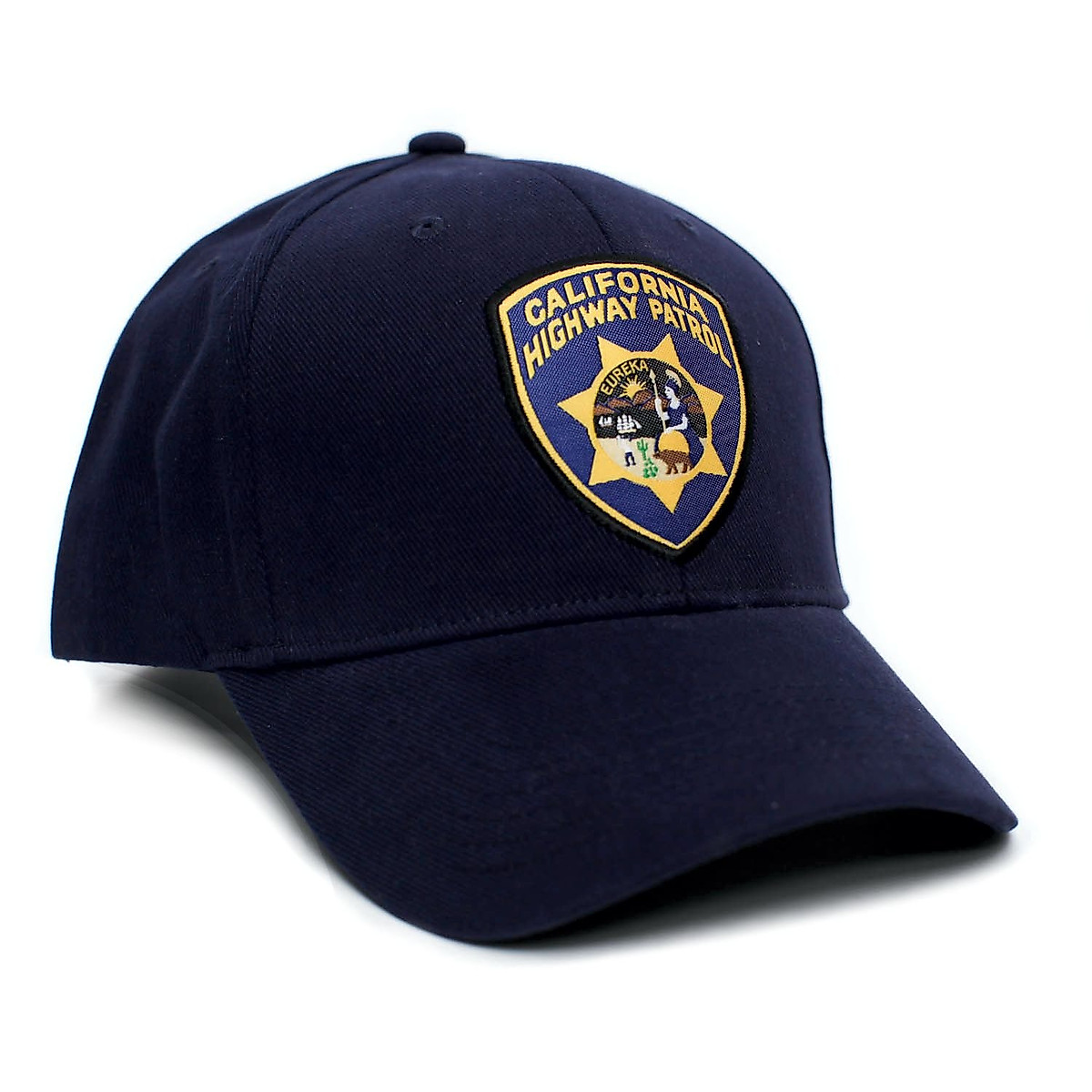 California Highway Patrol Eureka Badge Applique Hat Cap Adult One-Size Multi (Navy)