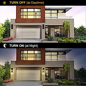 PARTPHONER LED Dusk to Dawn Outdoor Light Fixture Exterior Wall Sconces Porch Light 2 Pack Outside Wall Lights with Crystal Bubble Glass 12W Lumen 3000K for Doorway Garden Hallway Patio Living Room