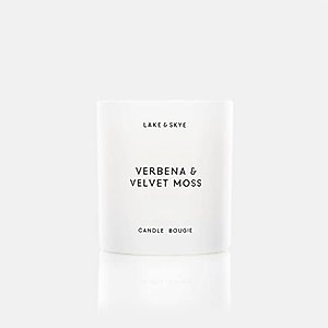 Lake & Skye Verbena & Velvet Moss Candle, (8 oz) 50 Hours of Burn Time, 100% Soy Wax, Vegan - Floral Green Scent with Spicy Twist