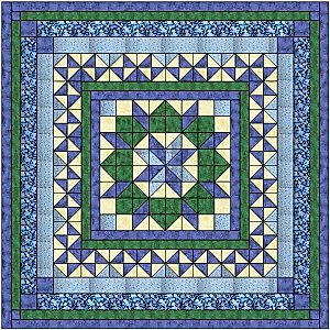 Quilt Kit Twinkling Bluebells/Precut Ready to Sew
