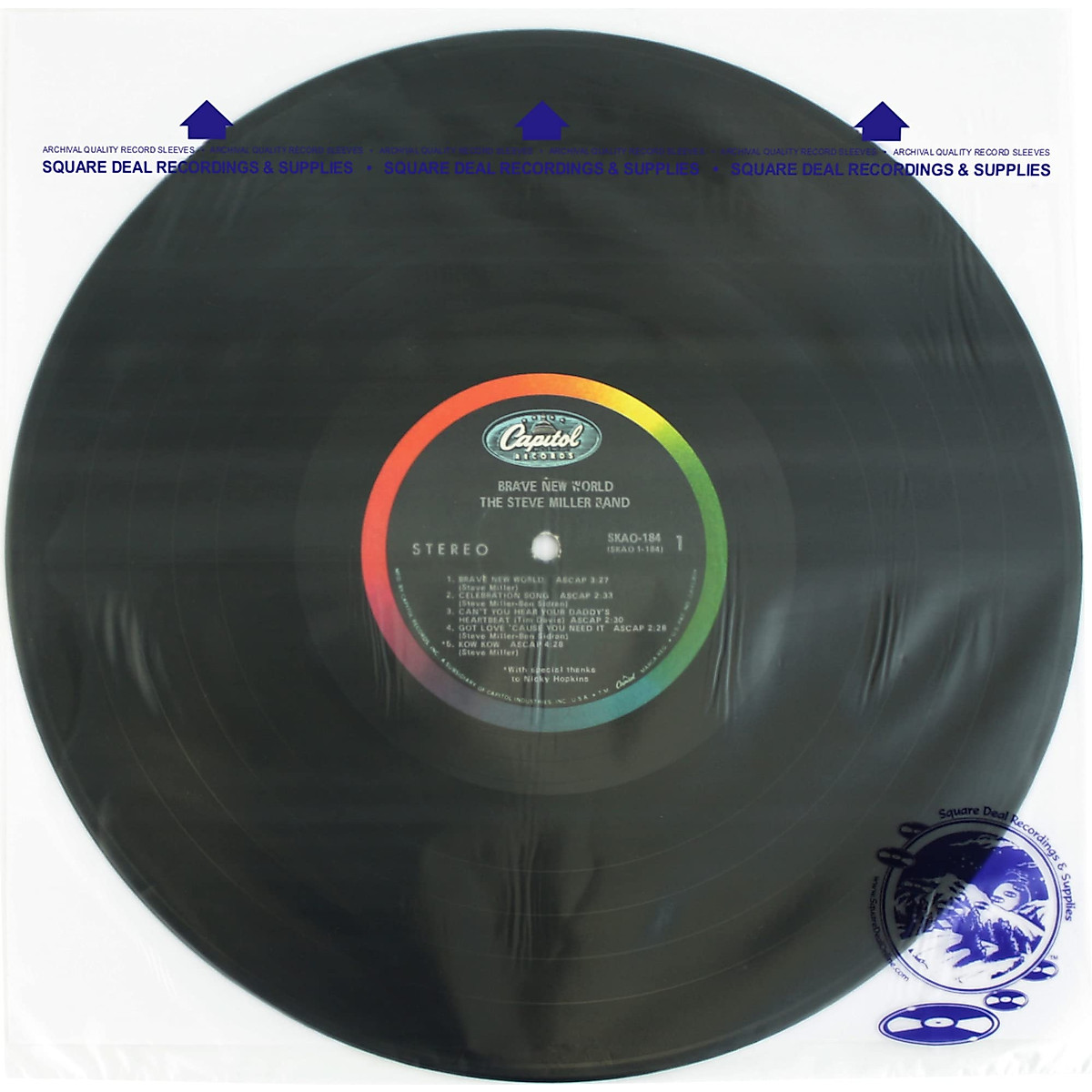 (300) 12" Record Inner Sleeves - 3-Layers of Archival Quality, Anti-Static HDPE with Rice Paper Enclosed Insert for Extra Rigidity #12IM