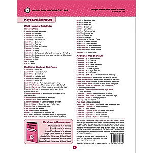 Word for Microsoft 365 Reference and Cheat Sheet: The unofficial cheat sheet reference for Microsoft Word (Windows/macOS)