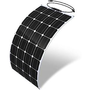 100 Watt Flexible Solar Panel Kit, wegoodsun 18 Volt Monocrystalline Semi-Flexible Bendable Mono Off-Grid Charger for RV, Yachts, Car, Trailers