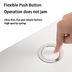 BKK HOME Toilet Cistern Dual Flush Valve Push Button Replacement Toilet Tank Flush Valve Ceramic Push Button Thread Diameter 48mm/1.89"