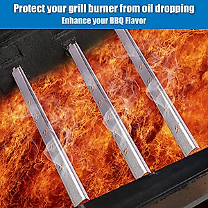 Uniflasy Stainless Steel Heat Heat Plates and Cast Iron Cooking Grid Grates fits CharBroil Performance Series 4-Burner 463365021 463351021 463352521 Gas Grill