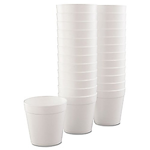 Dart 32Mj48 Foam Containers 32Oz White 25/Bag 20 Bags/Carton