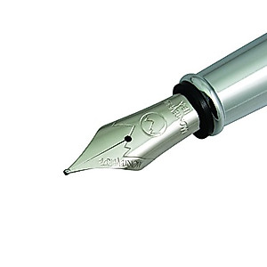 Monteverde Invincia Chrome, Black Carbon Fiber Medium Fountain Pen (MV40065)