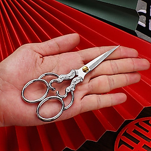 10 Inch Sewing Scissors For Fabric Cutting,Zinc Alloy Handle,Sharp Stainless Steel Blades,Fabric Scissors For Dressmakers Craft Decorate(SILVER)