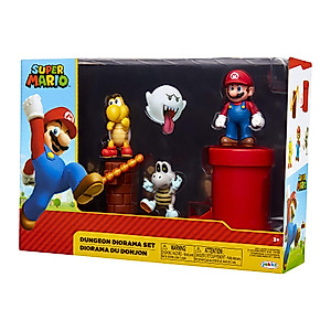 Super Mario Nintendo Dungeon 2.5” Figure Multipack Diorama Set with Accessories
