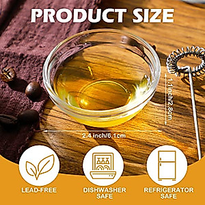 36 Pieces 2.4 Inch Small Glass Bowls Soy Sauce Dipping Bowls Mini Clear Prep Bowls Stackable Serving Bowls for Ramekins Snack Fruit Dips Dessert Ingredient Mixing, 1.5 oz