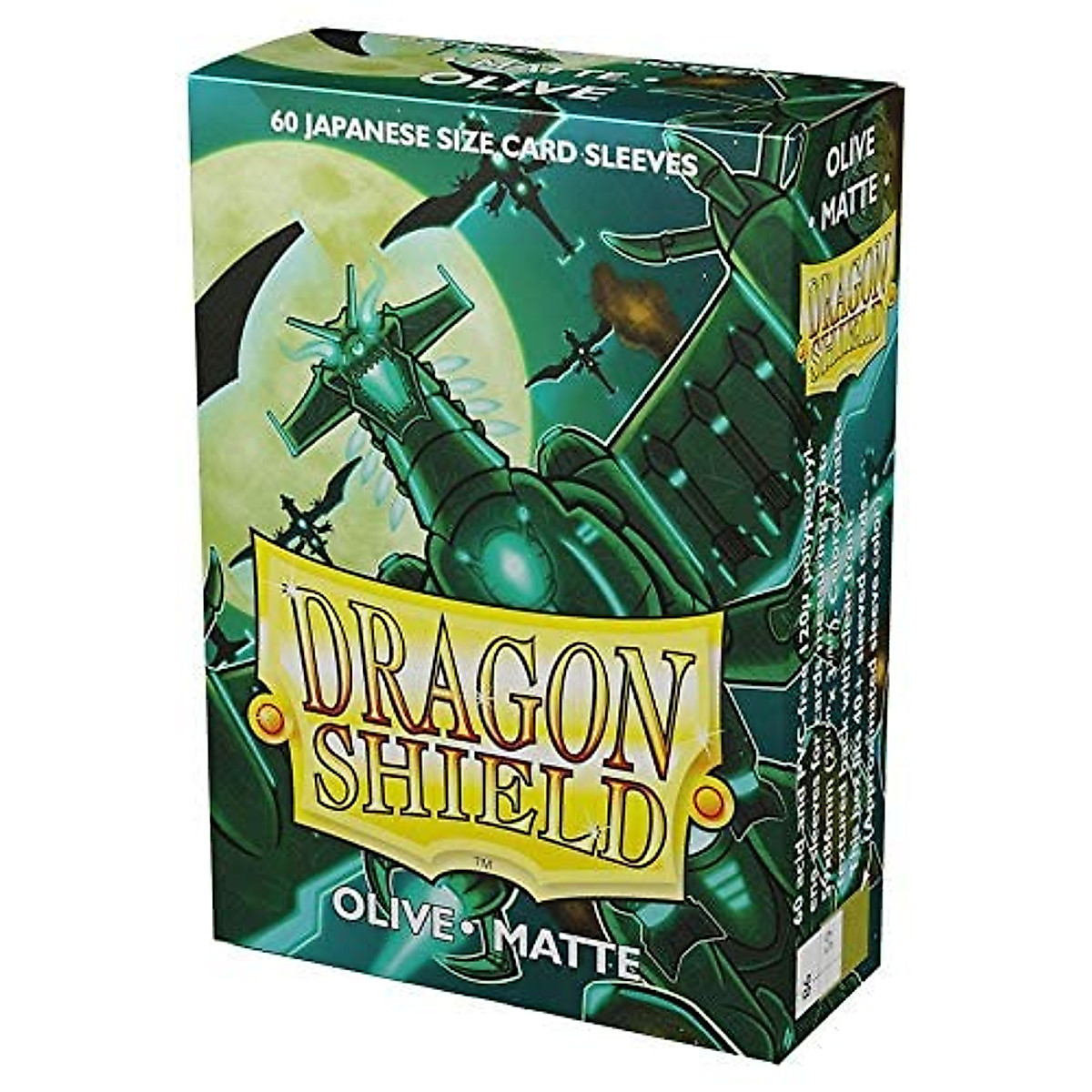 Dragon Shield Bundle: 2 Packs of 60 Count Japanese Size Mini Matte Card Sleeves - Matte Olive