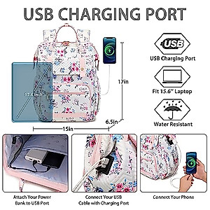 HIDDS Laptop Backpack 15.6 In Bundle Women Backpack Purse College School Bag Baby Diaper Backpacks