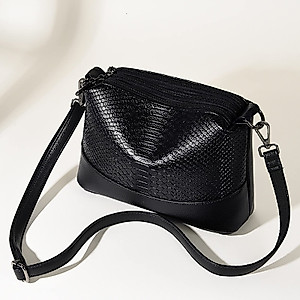 Crossbody Bags for Women Fashion Full Grain Pure Leathe Sling Bag Removable Straps Anti-Theft Zipper Top-Handle Bags Wallets