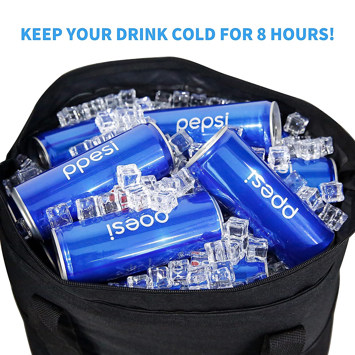 Bsfming Large Insulated Cooler Bag with Removable Liner, 20"L x 16"H x 8"W, Black