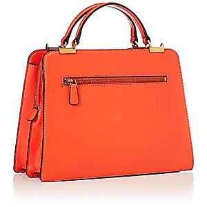GUESS Womens Kristle Girlfriend Satchel, Flame, One Size US