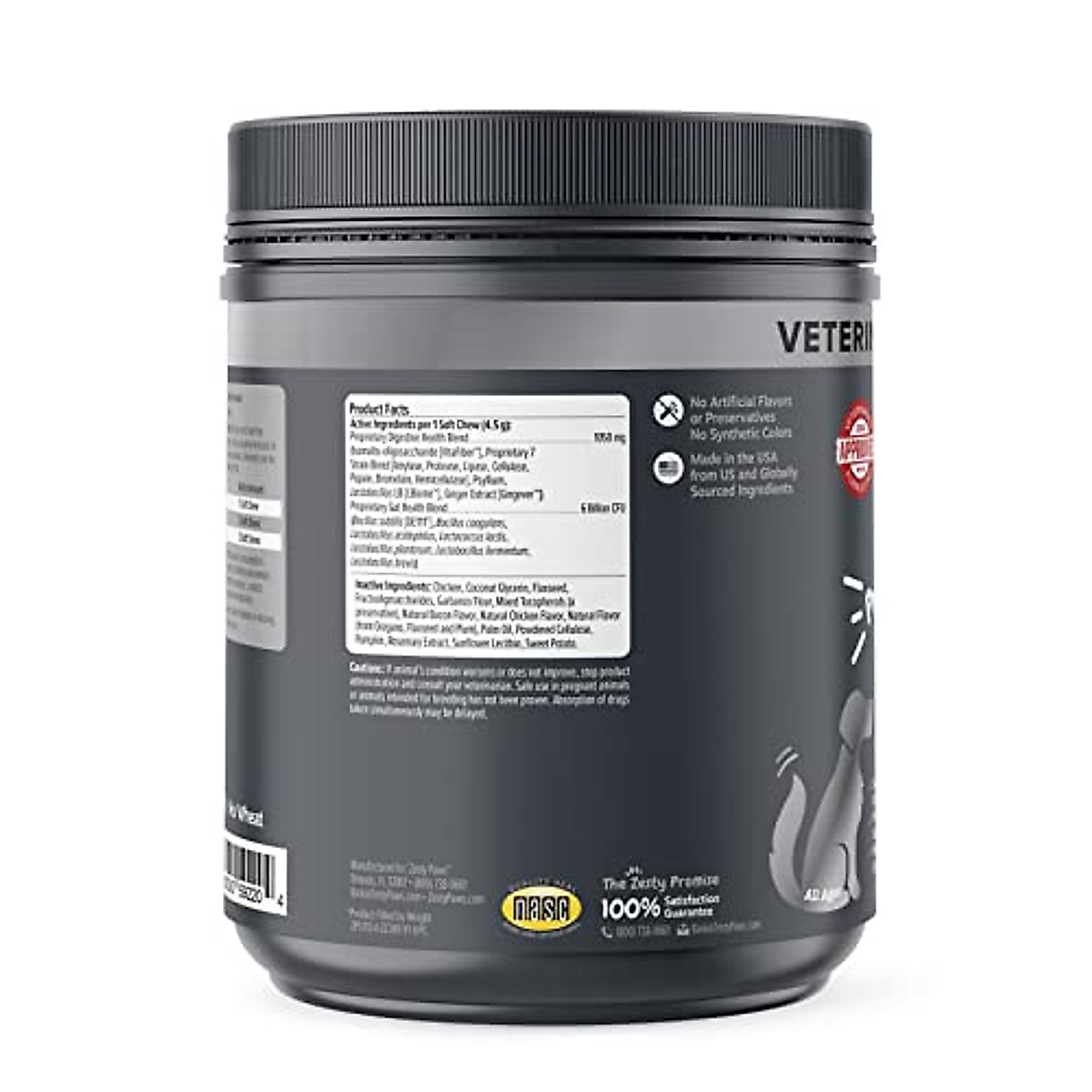 Zesty Paws Probiotics for Dogs - Digestive Enzymes for Gut Flora, Digestive Health, Diarrhea & Bowel Support - Clinically Studied DE111 - Dog Supplement Soft Chew for Pet Immune System - VS - 90 Count