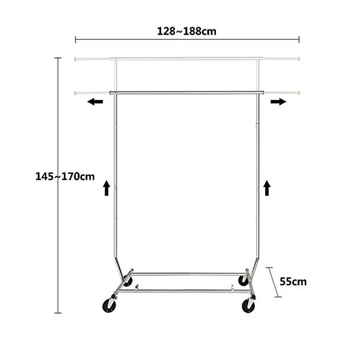 HLC Collapsible Clothing Rack Commercial Grade