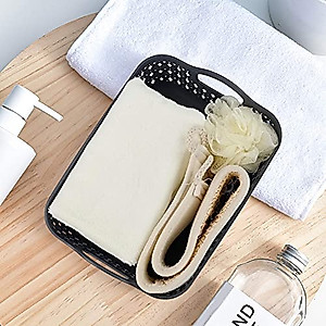 Readsky Plastic Storage Basket Tray with Handles, Plastic Weave Storage Baskets, Grey, 6 Packs