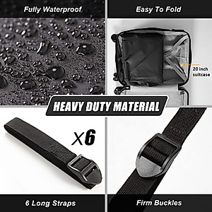 CZC AUTO Hitch Cargo Carrier Bag, 20 cu. ft Waterproof/Rainproof/Weatherproof Cargo Traveling Bag for Car Truck SUV Vans' Hitch Tray and Hitch Basket, Safe Steady Durable Soft, Black-Orange