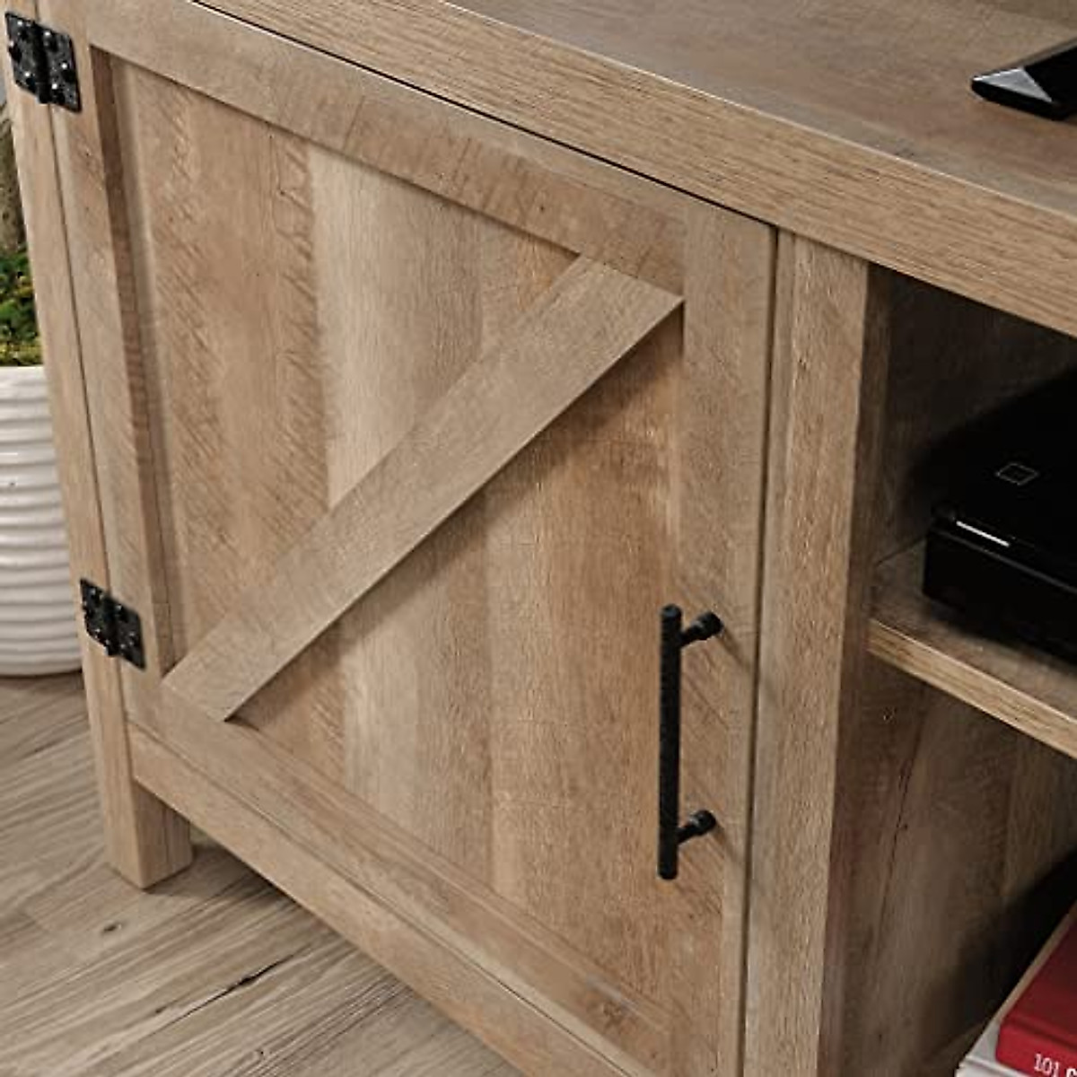 Sauder Bridge Acre Credenza, for TV's up to 65", Lintel Oak Finish