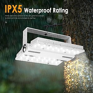 2 in 1 Solar Camping Lights,5 Modes Dimmable Solar Lantern Flashlight, 5000mAh High Capacity Battery Collapsable Lantern Outdoor Waterproof Hanging Tent Lamp Emergency Light for Home Power Failure