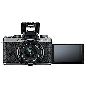Fujifilm X-T100 Mirrorless Digital Camera w/XC15-45mmF3.5-5.6 OIS PZ Lens - Dark Silver