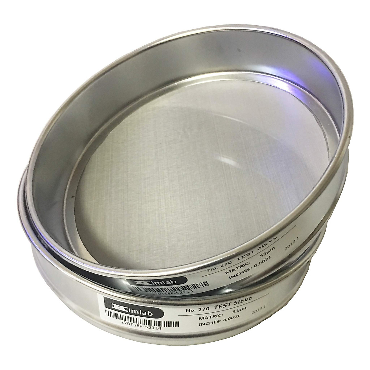 KimLab Economy Test Sieve #200 / 75μm Mesh Size,304 Stainless Steel Wire Cloth, 8" Diameter