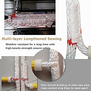 FGQCBBYC Foldable Escape Ladder with Extra Wide Treads, Emergency Fire Escape Ladder Compact Lightweight Ladder for 2-6 Story Indoor or Outdoor,16FT/5M