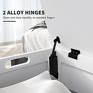 HOMCOM Storage Chest, Wooden Box with 2 Safety Hinges and Cut-out Handles, Modern Storage Trunk for Living Room, Entryway, 39.4" x 15.7" x 18.9", White