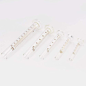 StonyLab Graduated Cylinder Set, 12 Pcs - Include 5 Borosilicate Glass Measuring Cylinders in 5 ml/10 ml/25 ml/50 ml/100 ml,3 Pipettes, 2 Stirring Rods & 2 Clean Brushes