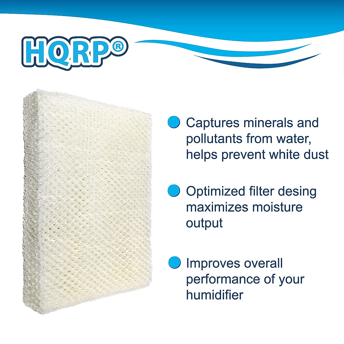 HQRP 2-Pack Wick Filter Compatible with Hunter 35617, 36516, 36517, 36518, 36316, 36317 Cool Mist Humidifiers, 31949 31947 HN1949 Replacement