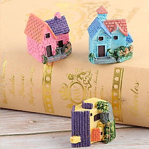 TINKSKY 4pcs Miniature Dollhouse Bonsai Craft Garden Resin Landscape DIY Villa Decor, Birthday Gift for Children