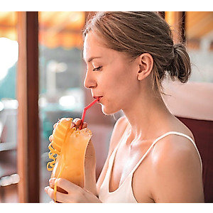 Cheardia 6 Pack Hurricane Glass, 14 oz Pina Colada Glasses Clear Tulip Drinking Cups for Juices, Cocktails, Full-Bodied Beer, Tropical Drinks, Water, Beverages